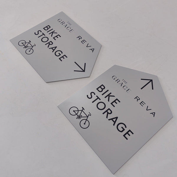 Outdoor directional signs laser cut acrylic plate sign with paint way ...
