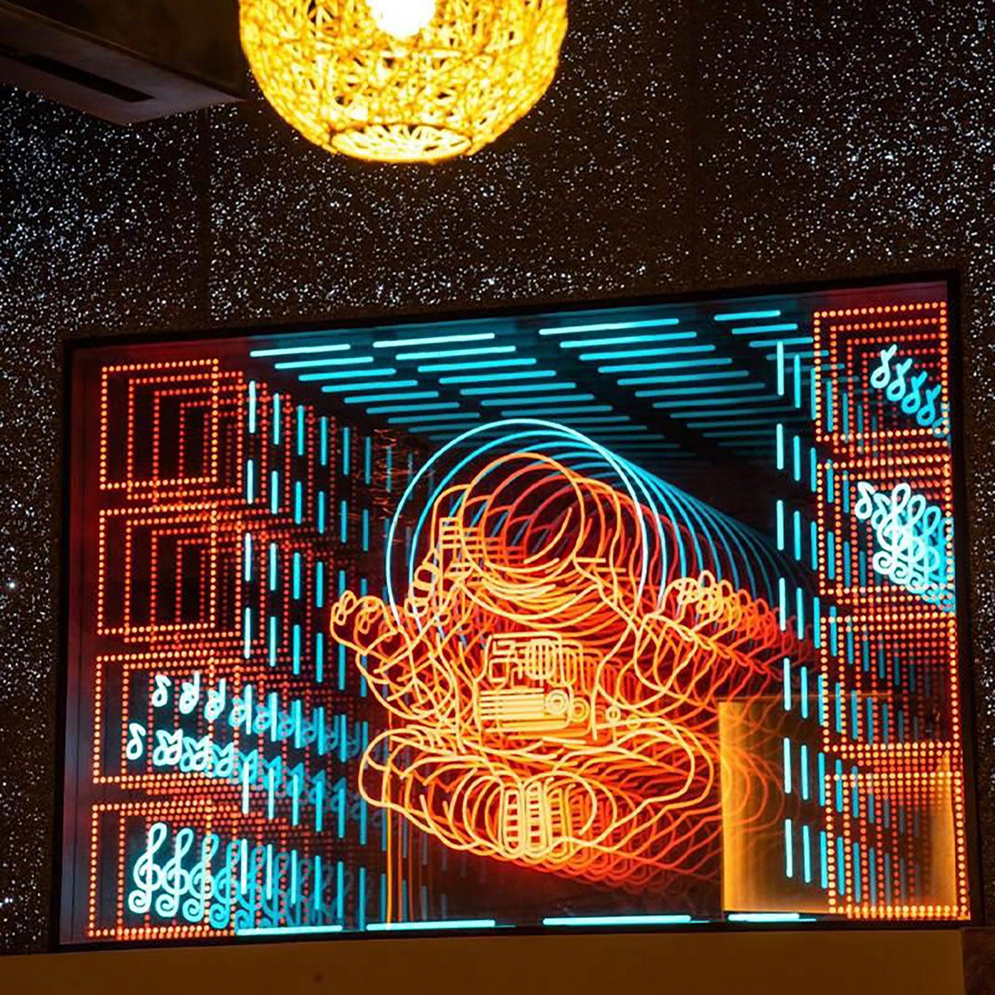 Customized Led Illuminated Sign Letters 3D Illusion Mirror Indoor Deco ...