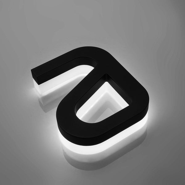 3D indoor acrylic backlit sign business logo LED back light letters sh ...