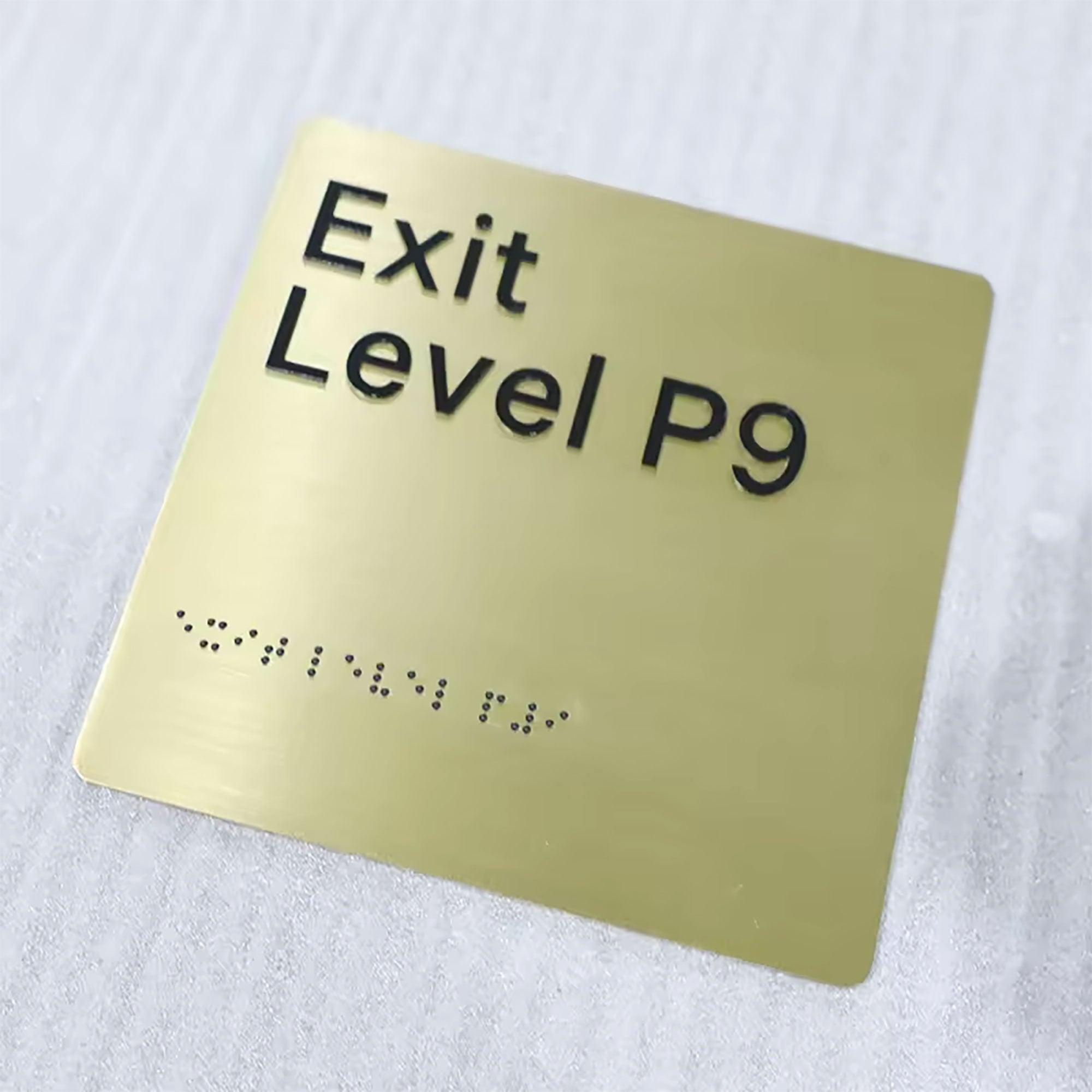 Indoor mall wayfinding stainless steel warning sign wall mounted brail ...