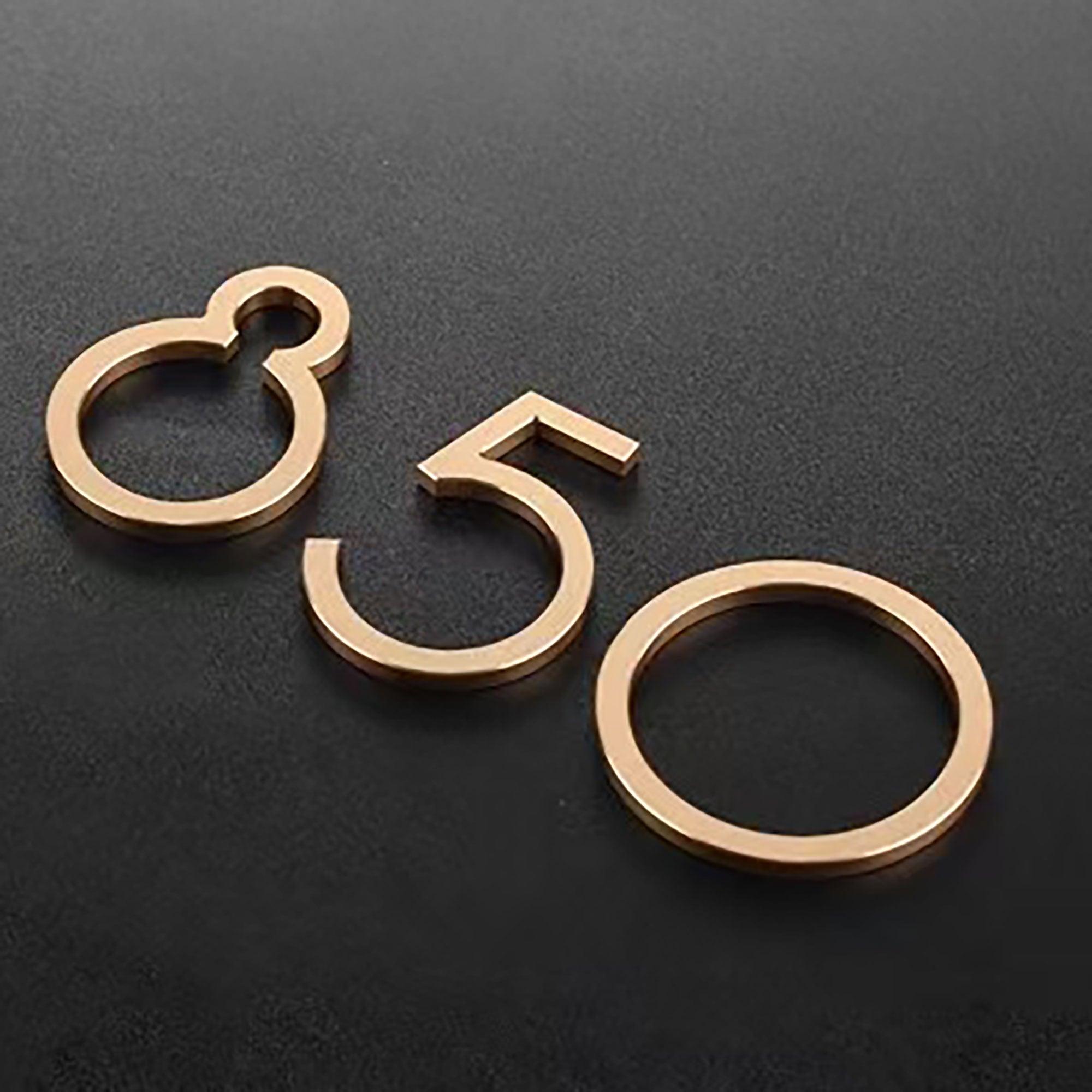 Custom gold silver house numbers hotel indoor door signs engraved stai ...