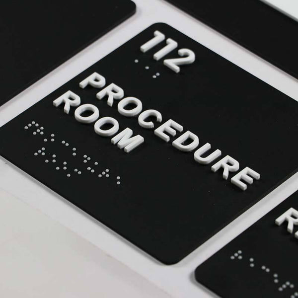 Company custom door sign acrylic bead braille sign ADA standard adhens ...