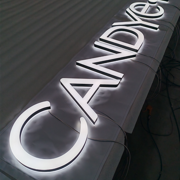 Acrylic facelit & backlit letters 3d LED double sided lit sign letters ...