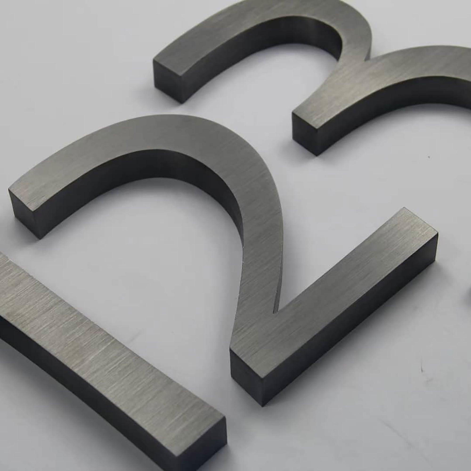 Outdoor Brushed Metal Channel Letters – sunsignus