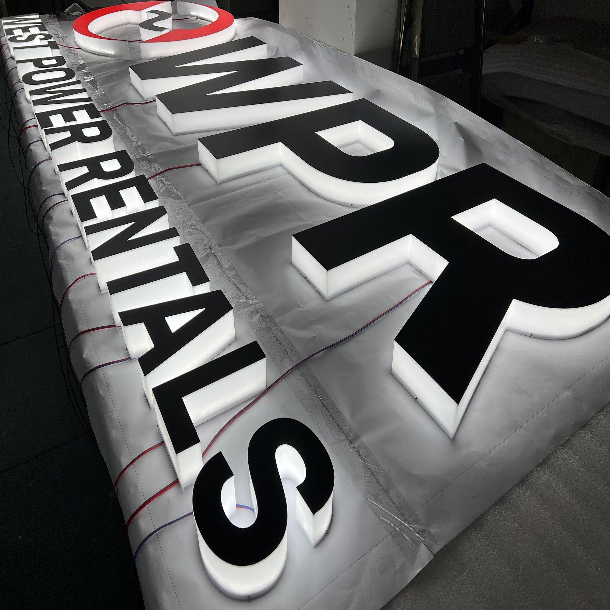 Alphabet Signs 3d Acrylic Outdoor Customized Logo LED Channel Letters ...