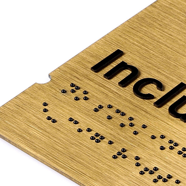 Custom ADA standard braille sign 3d raised numbers metal bead braille ...
