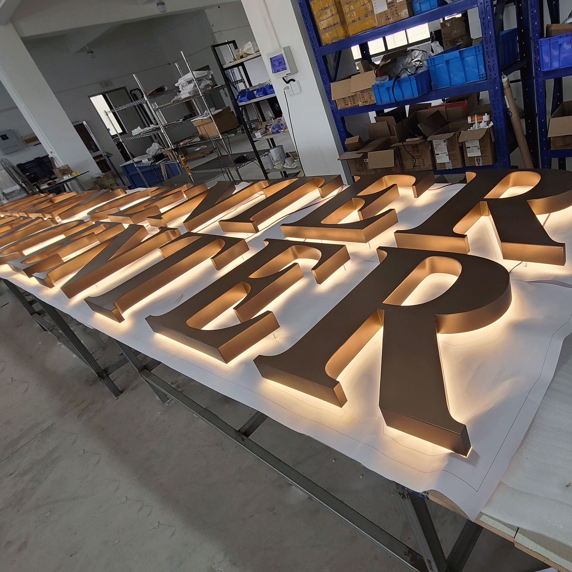 Led Channel Letters Outdoor Store Front Signage 3D Stainless Steel Log ...