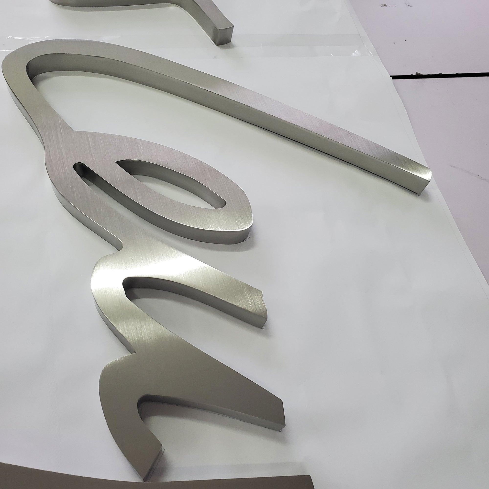 Stainless Steel Channel Letters Factory Price Non-illuminated 3D Laser ...