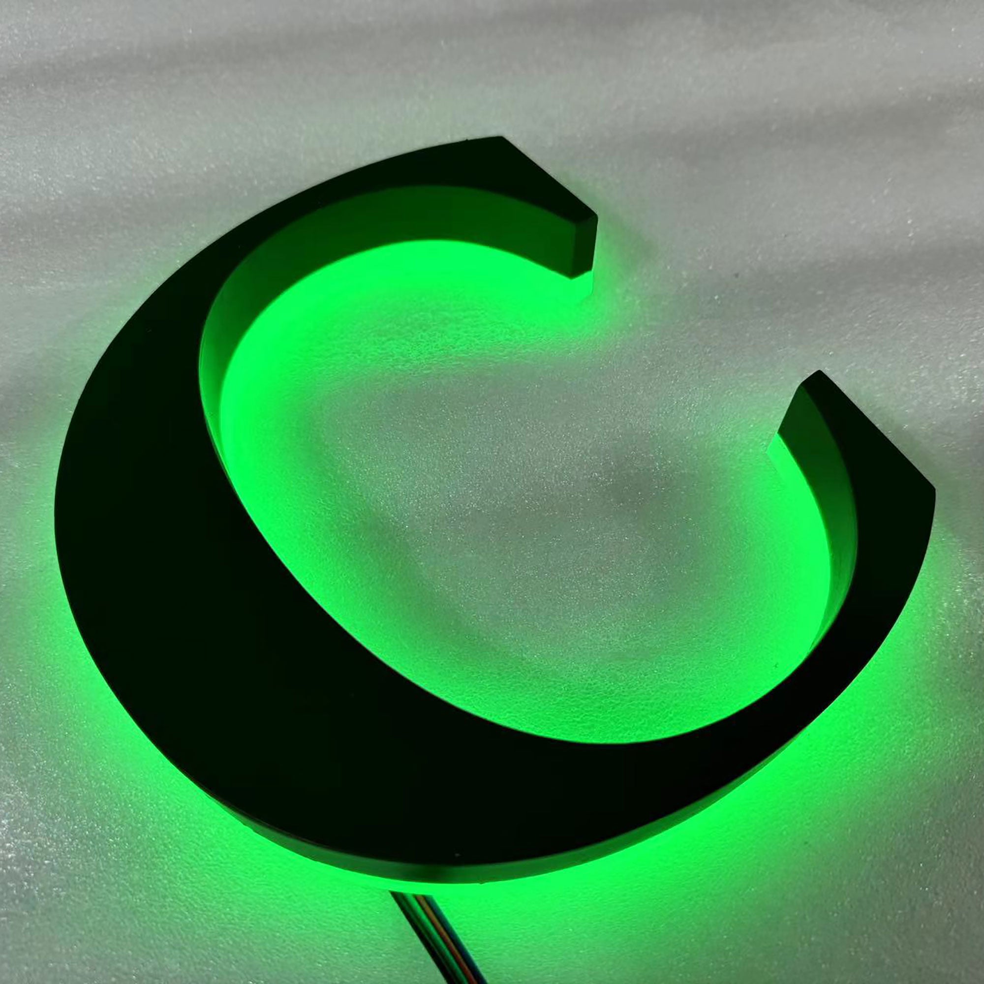 3D Metal Letters Signage RGB Led Color Changing Halolit Letters Shop F ...