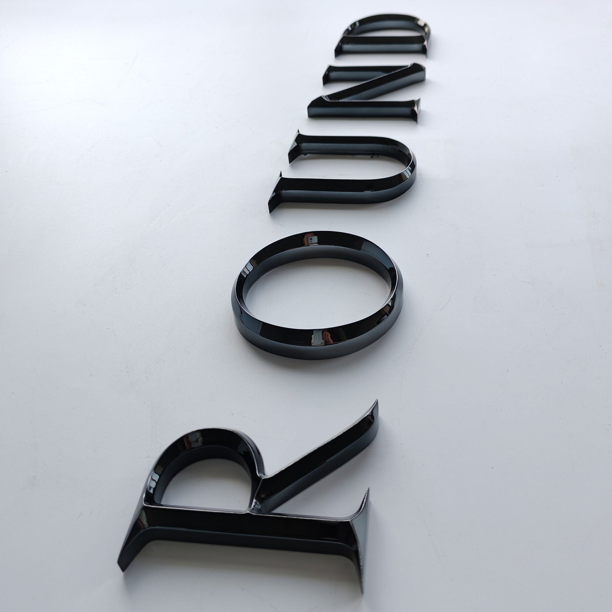 Custom 3D Acrylic Letters Company Name Plastic Letters Black Gloss Acr ...