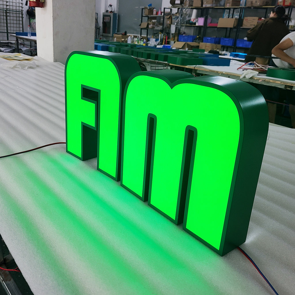 Custom Wall Signage Illuminated Channel Letter Signs 3D Led Logo Sign ...