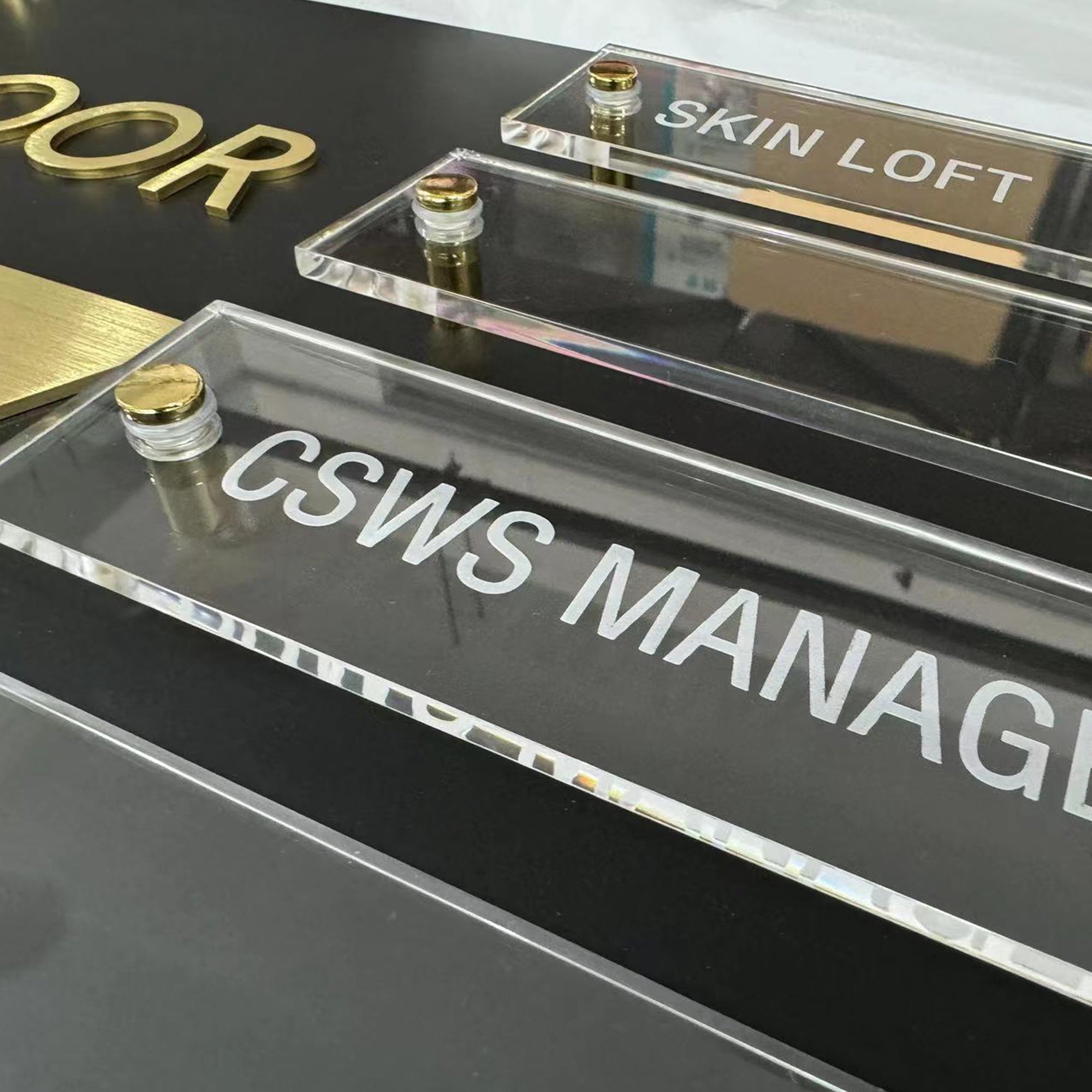 Personalized Acrylic Plaque Sign Wall Mounted Directional Signs Custom ...