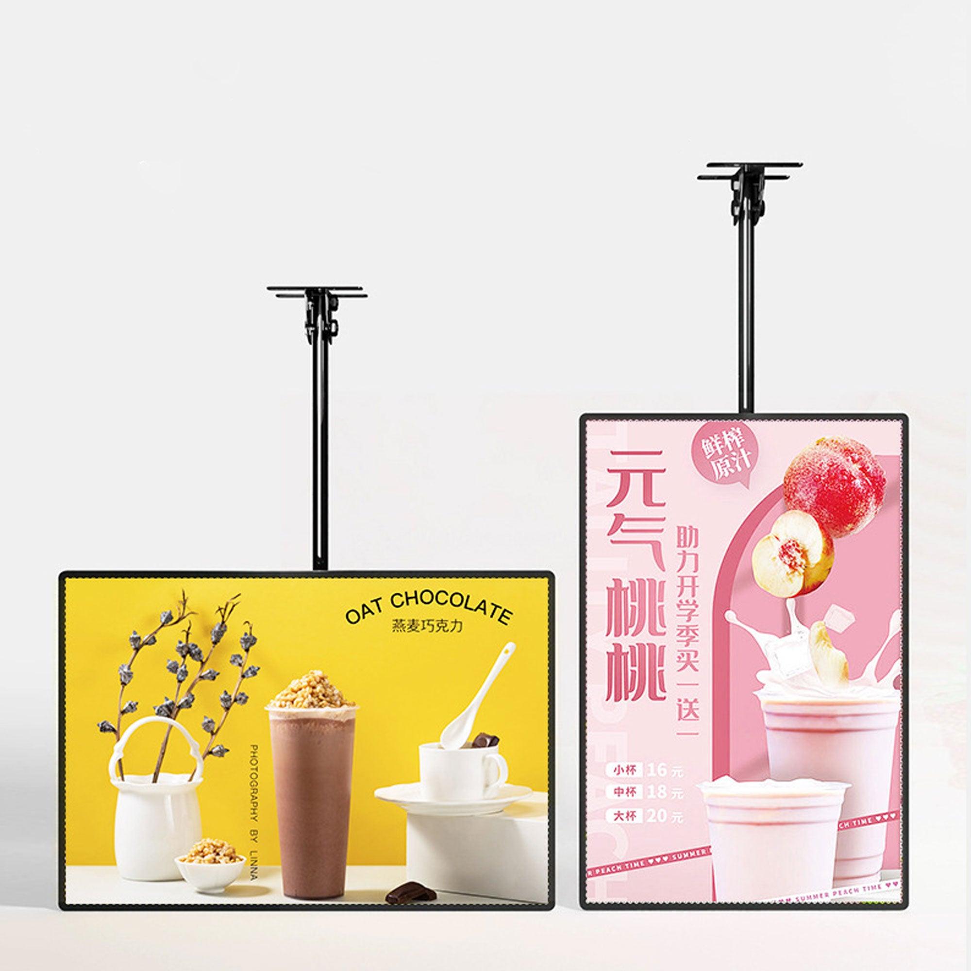 Hanging LED Ultra-Thin Light Box Aluminum Frame Poster Box Restaurant ...