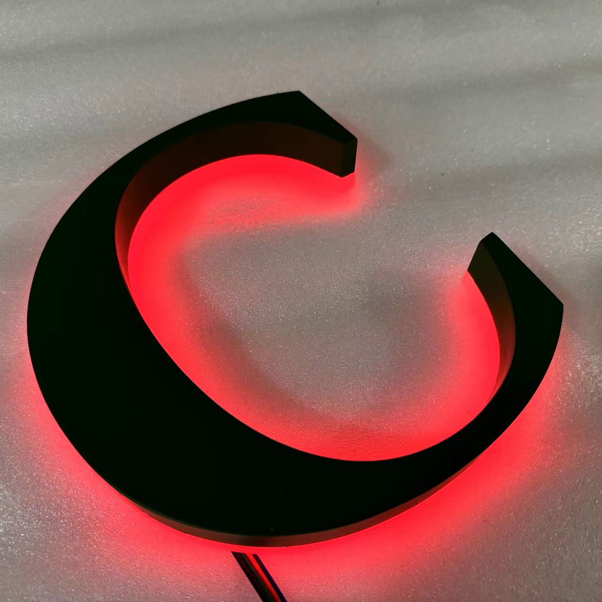 3D Metal Letters Signage RGB Led Color Changing Halolit Letters Shop F ...