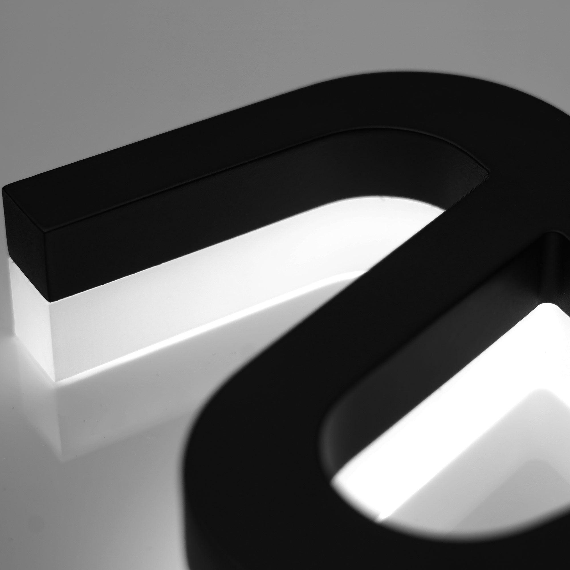 3D indoor acrylic backlit sign business logo LED back light letters sh ...