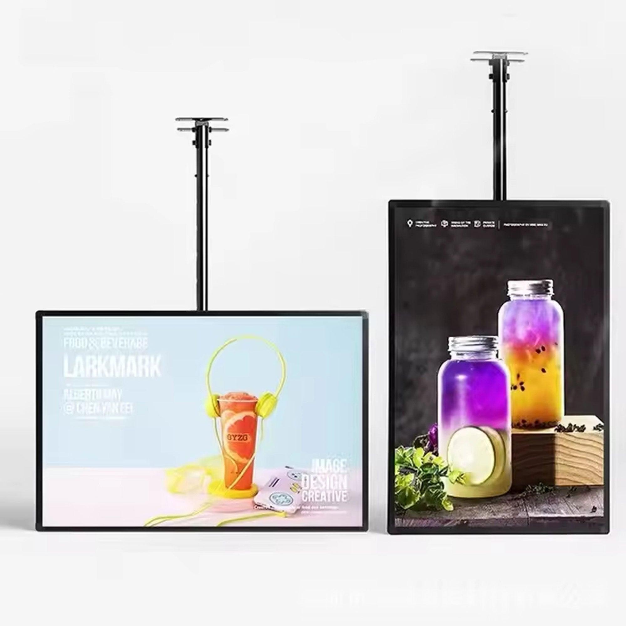 Hanging LED Ultra-Thin Light Box Aluminum Frame Poster Box Restaurant ...